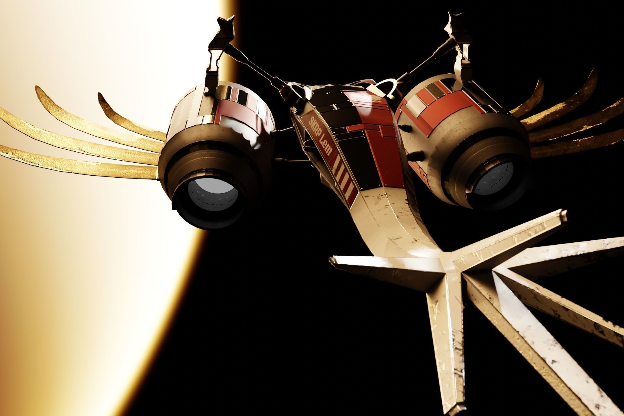 3D model Game Ready Starship LEM VR / AR / low-poly | CGTrader
