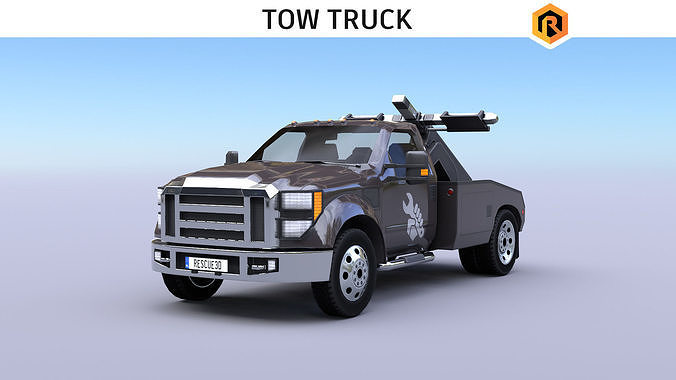 3D model Tow Truck VR / AR / low-poly | CGTrader