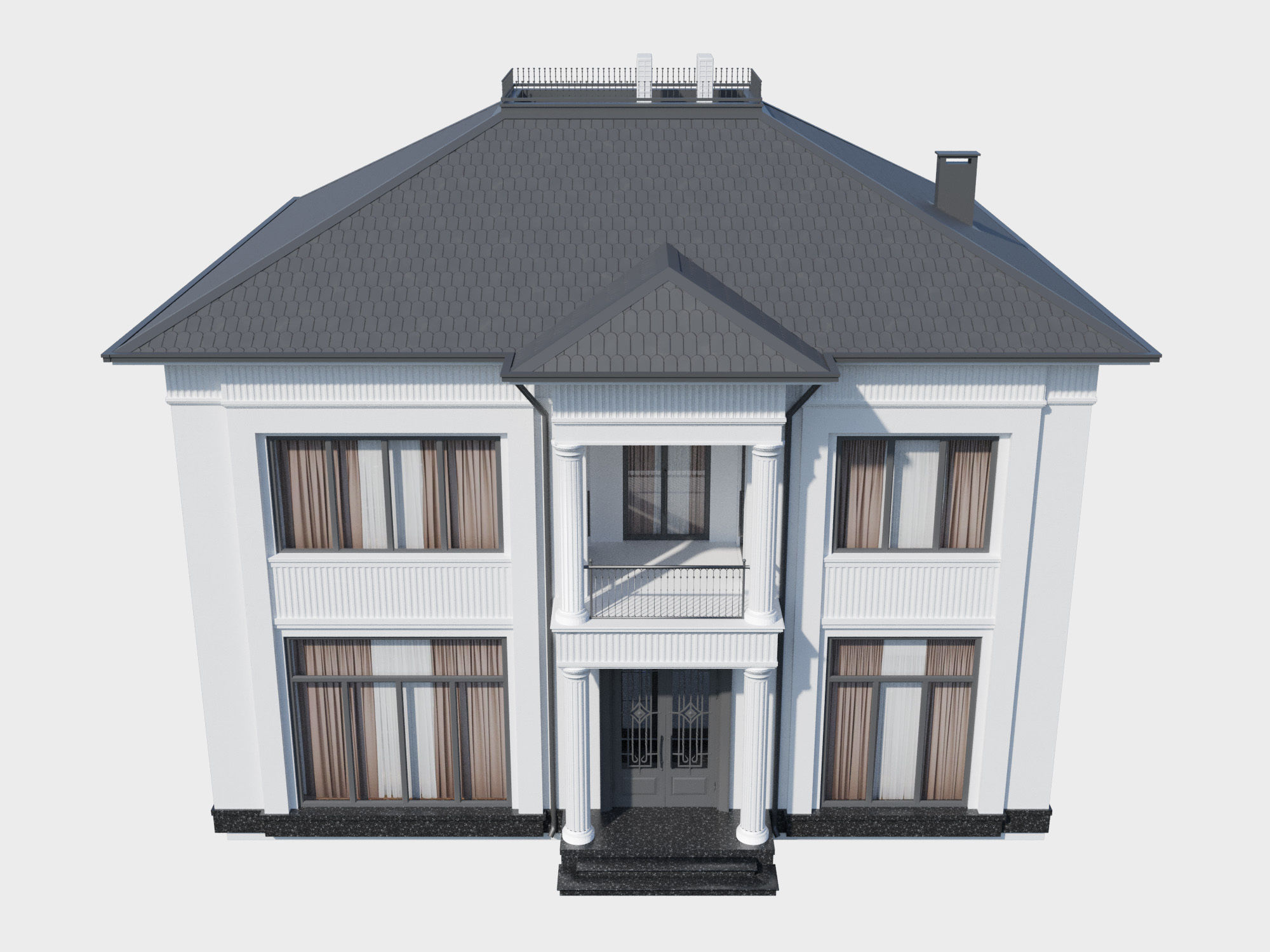 Neo-classic country house 3D model 3D model | CGTrader
