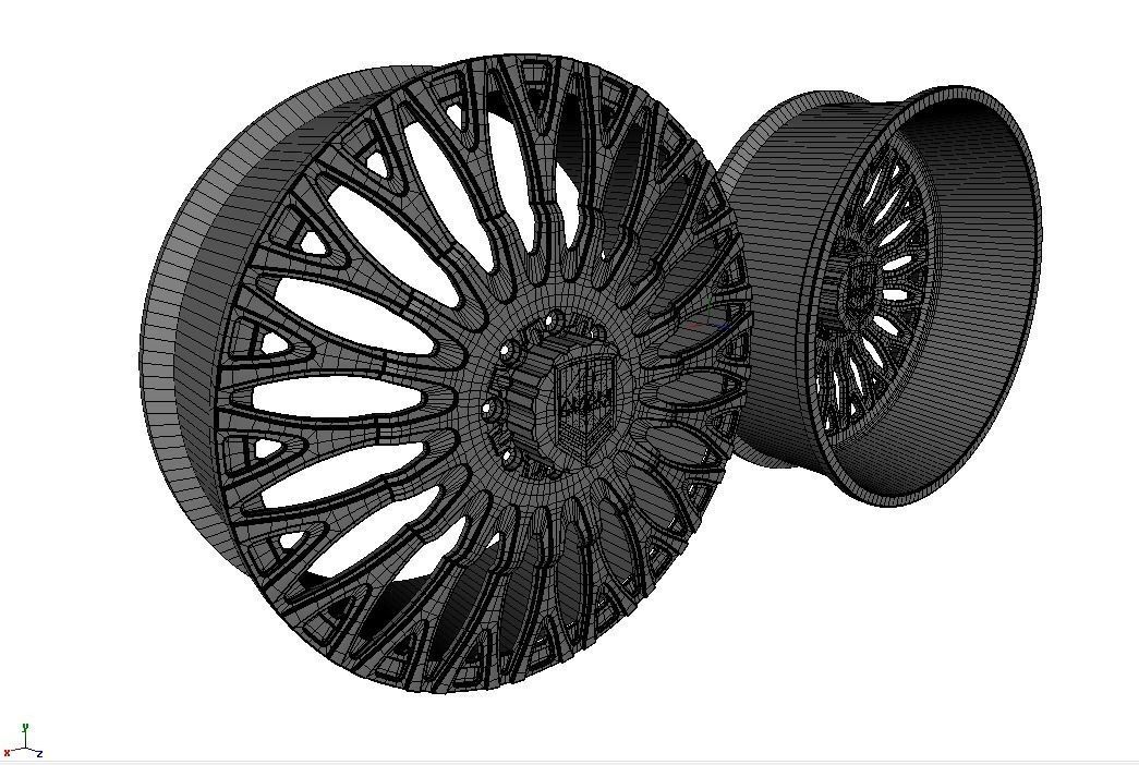3D model Wheel Amani Forged Napoliano Dually VR / AR / low-poly | CGTrader