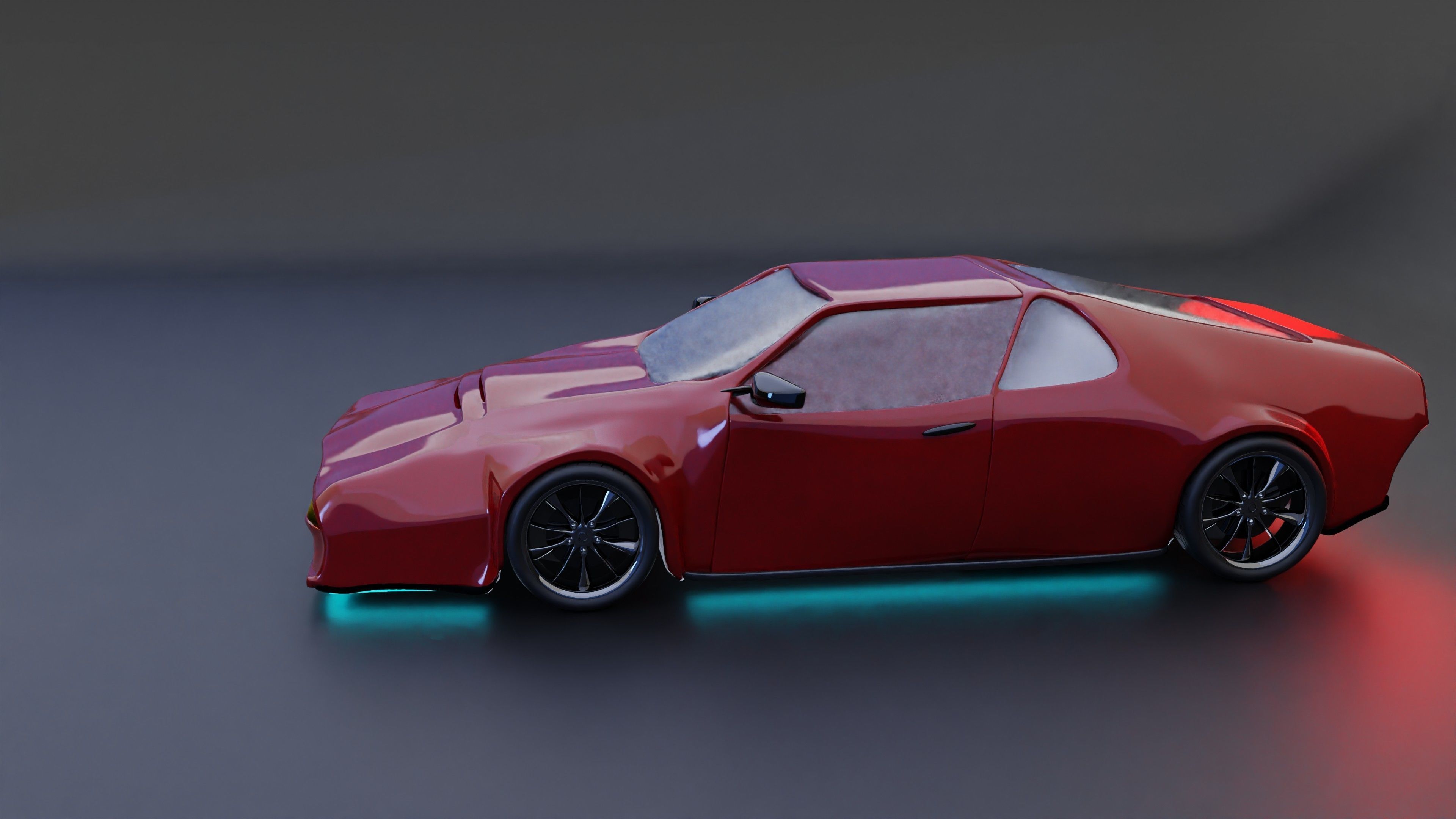 Sportscar retro vintage 80s 3D model rigged | CGTrader