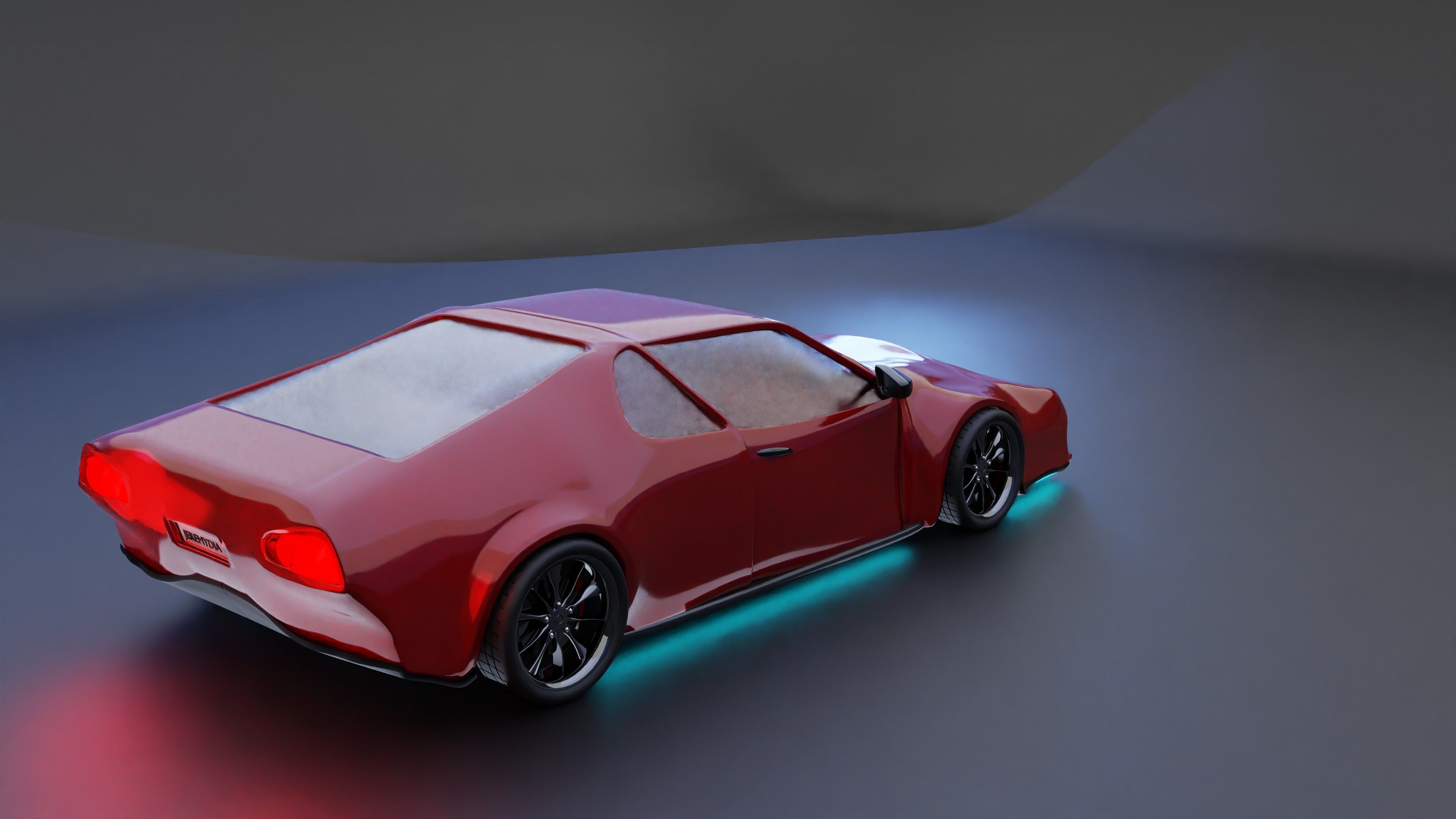 Sportscar retro vintage 80s 3D model rigged | CGTrader