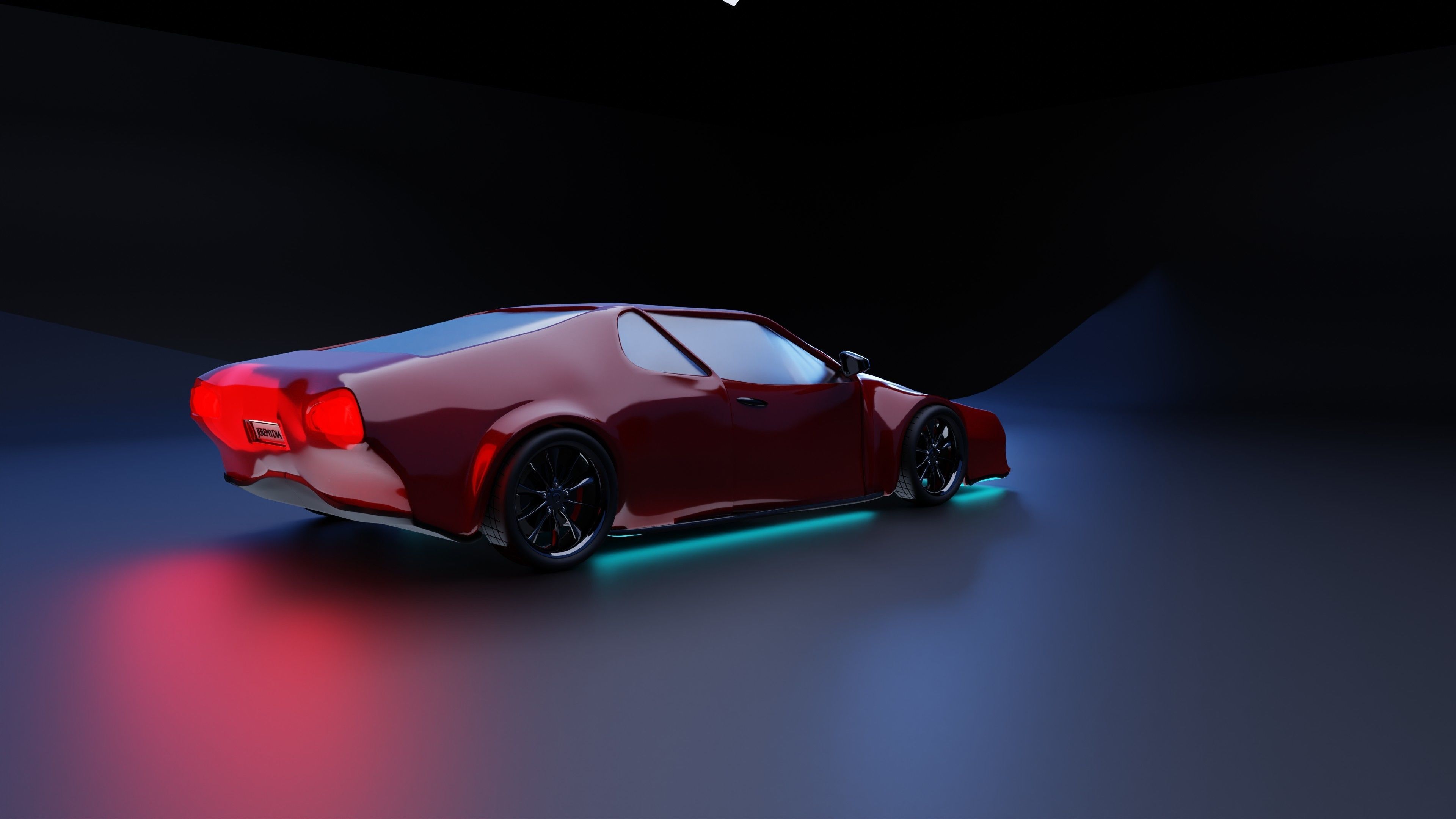Sportscar retro vintage 80s 3D model rigged | CGTrader