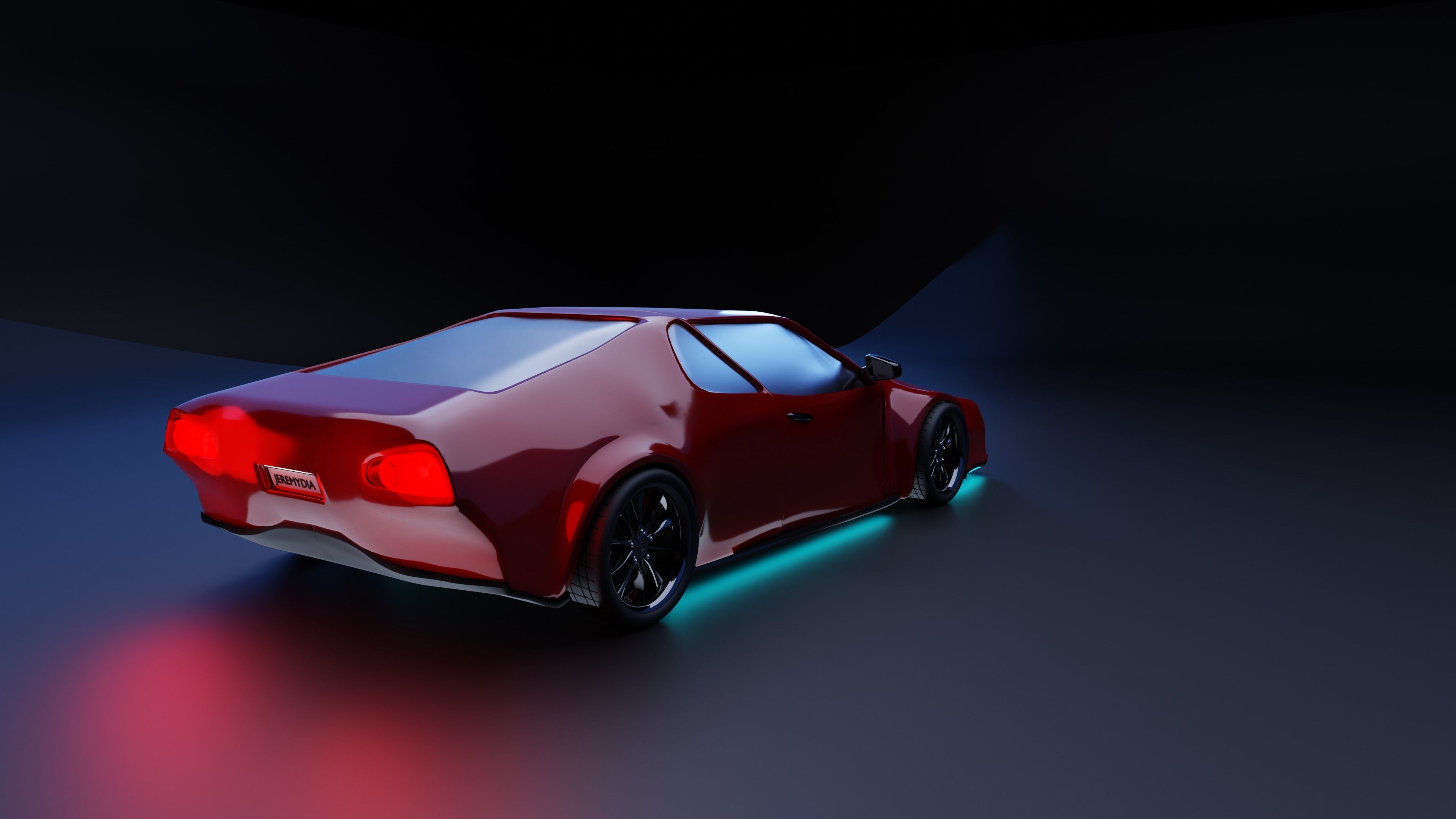 Sportscar retro vintage 80s 3D model rigged | CGTrader