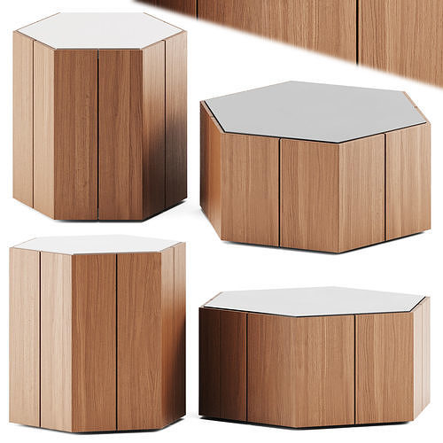 Hexagon Coffee Table by Tribu 3D model | CGTrader