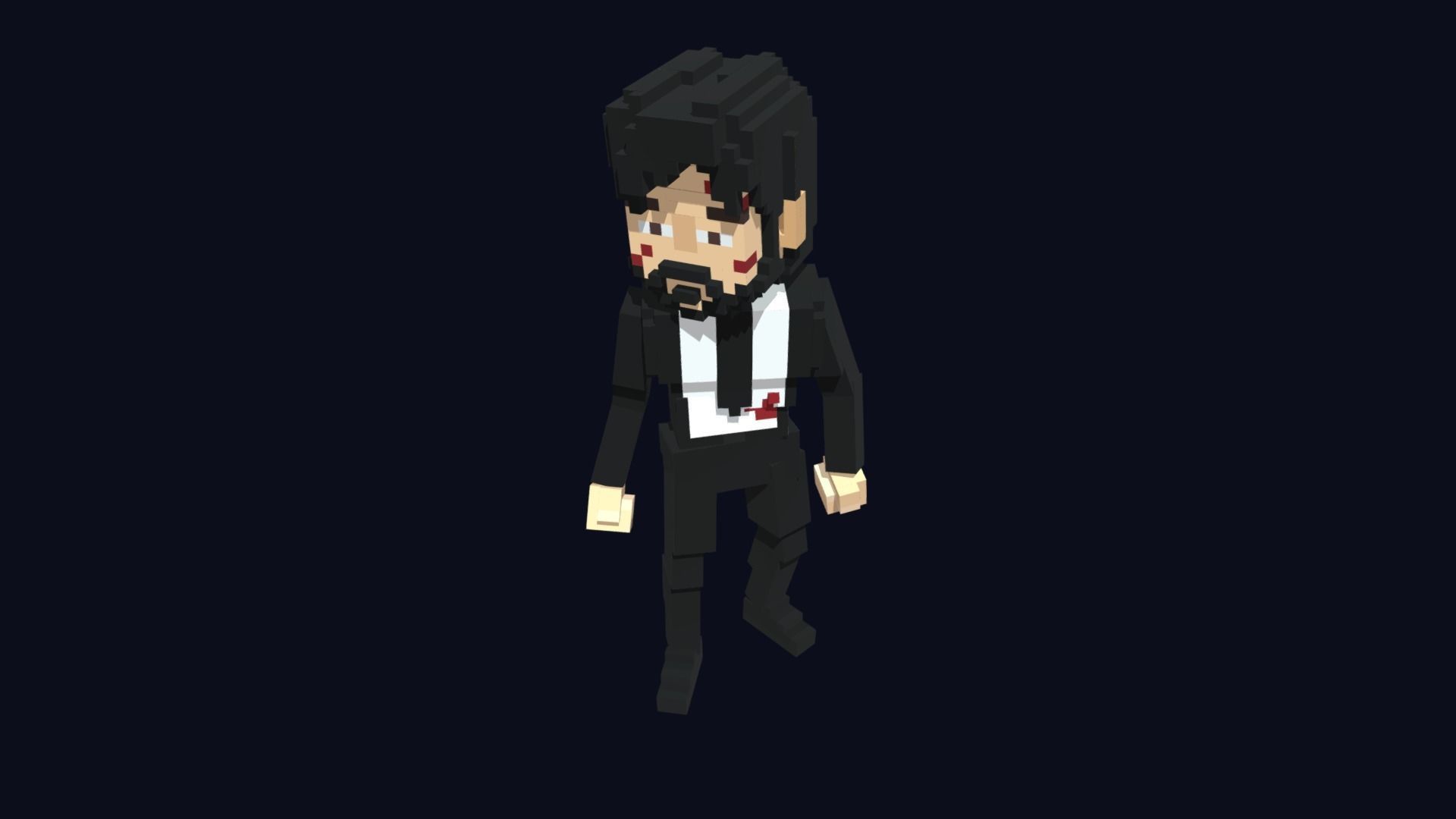 3D model Hitman Character - 3D Voxel Model VR / AR / low-poly | CGTrader