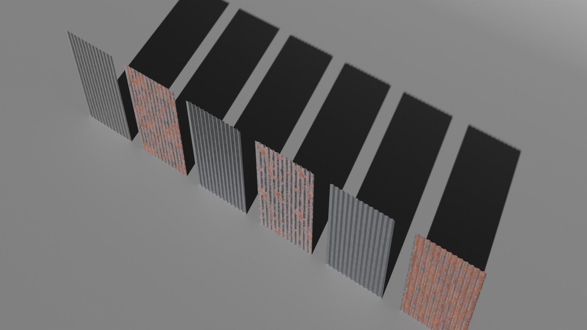 3D model Corrugated Galvanized Sheets VR / AR / low-poly | CGTrader