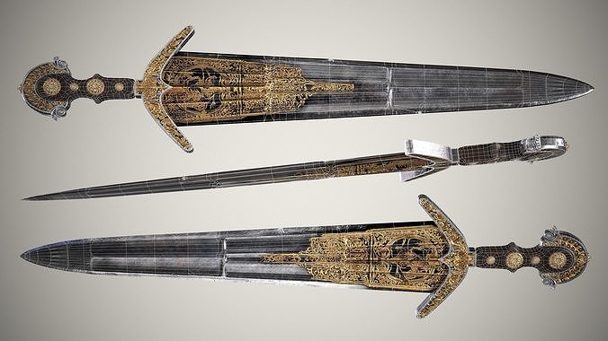 3D model Cinquedea Short Sword VR / AR / low-poly | CGTrader