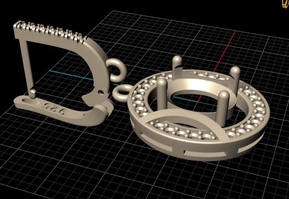 Pendant ruby 3D model 3D printable | CGTrader