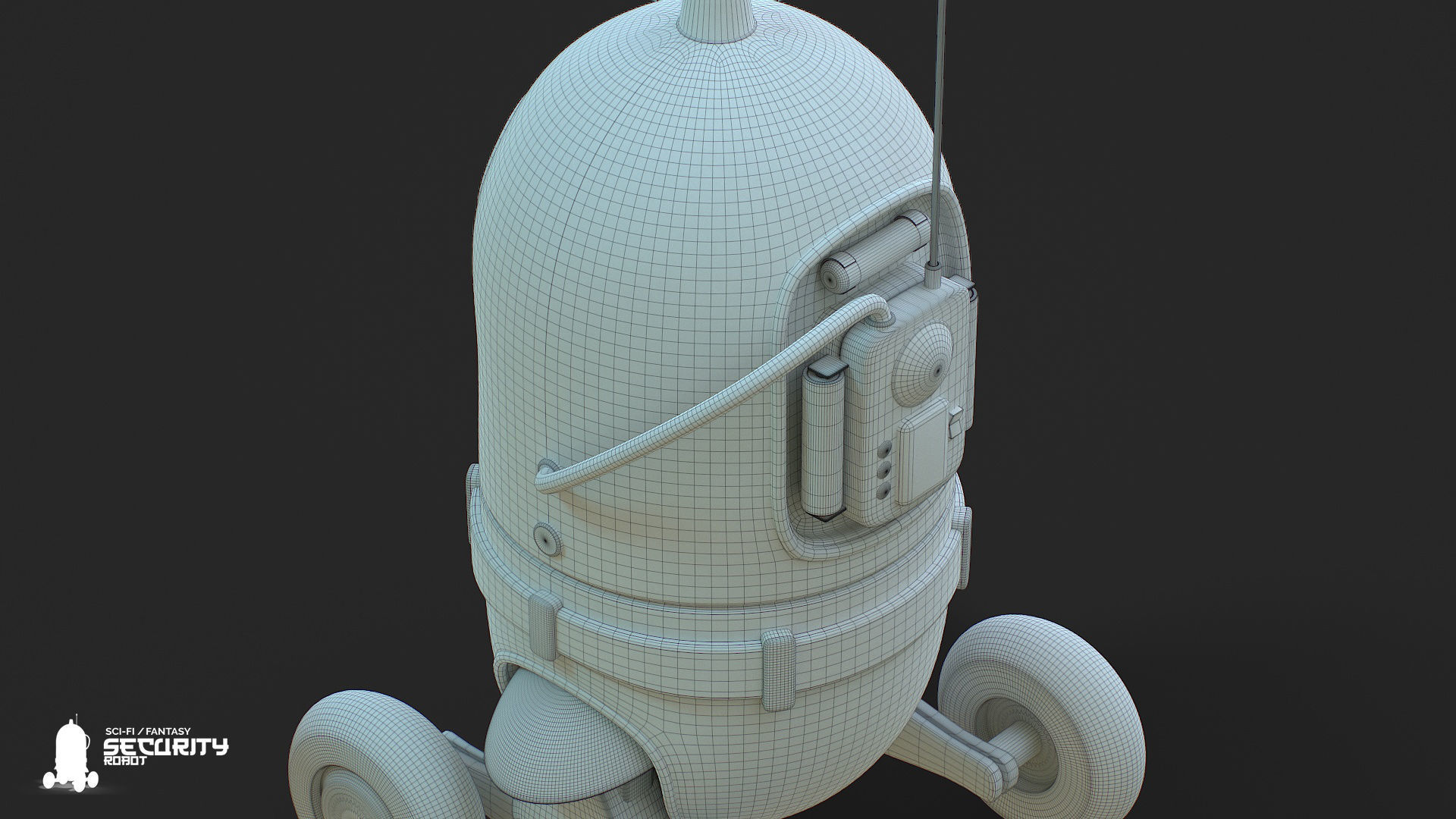 Sci-Fi Fantasy Security Robot 3D model | CGTrader