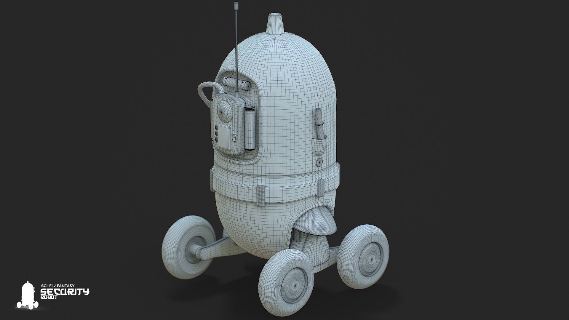 Sci-Fi Fantasy Security Robot 3D model | CGTrader