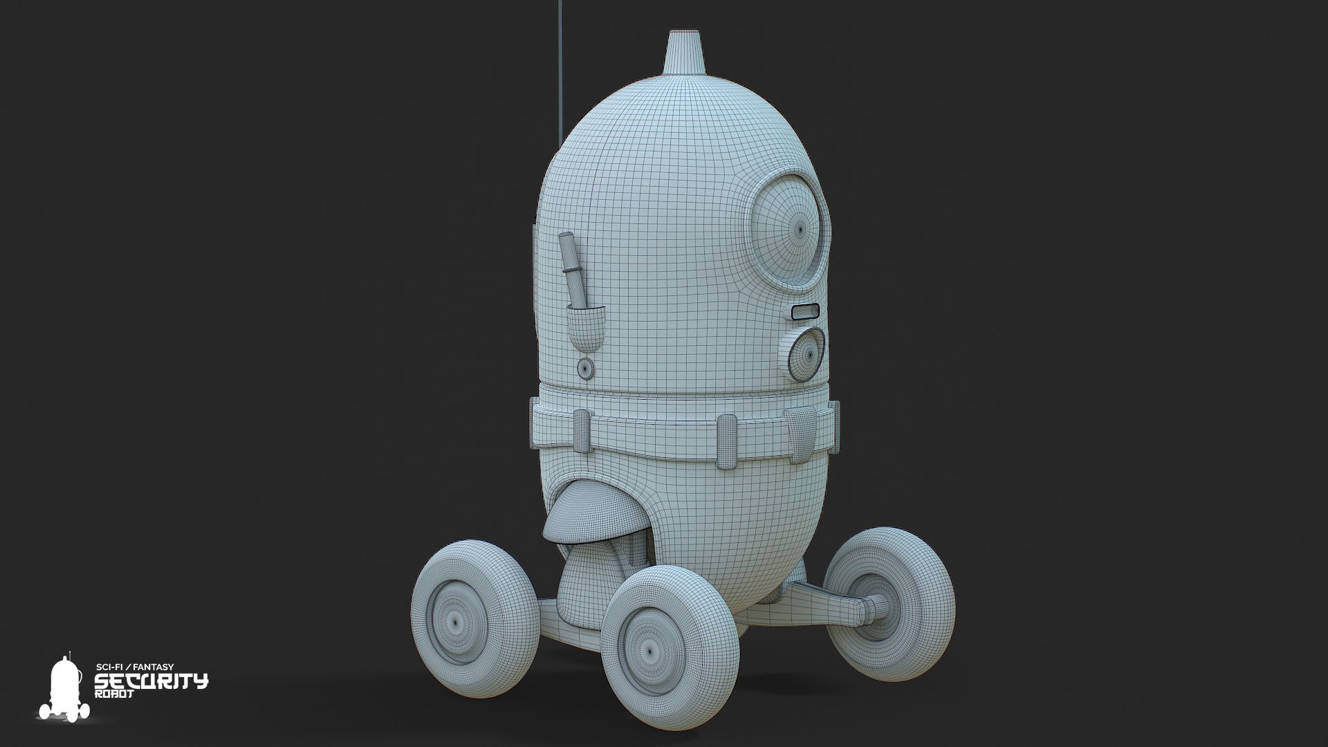 Sci-Fi Fantasy Security Robot 3D model | CGTrader
