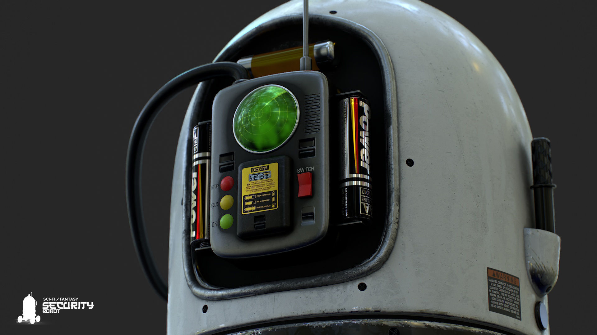Sci-Fi Fantasy Security Robot 3D model | CGTrader