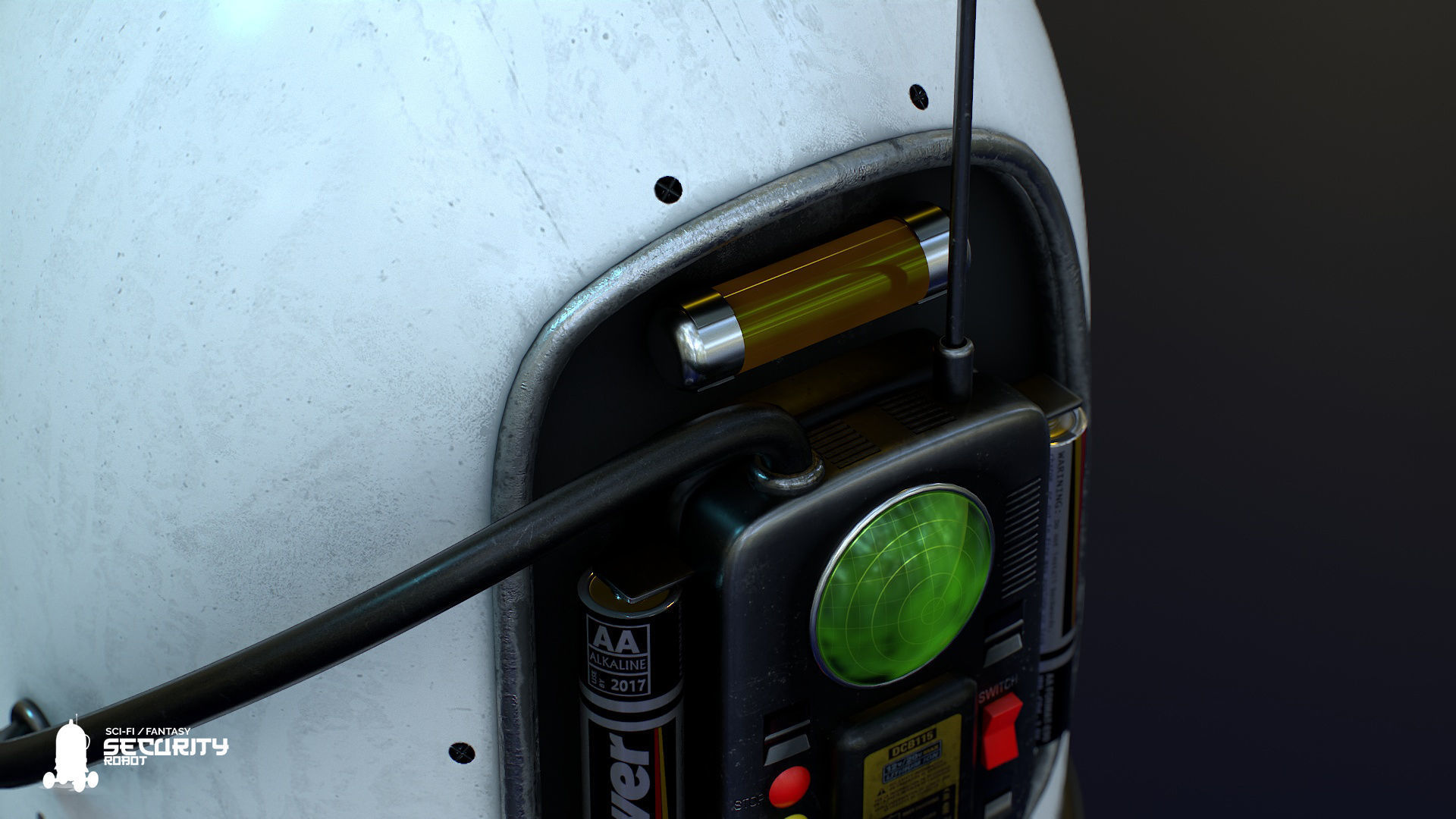 Sci-Fi Fantasy Security Robot 3D model | CGTrader