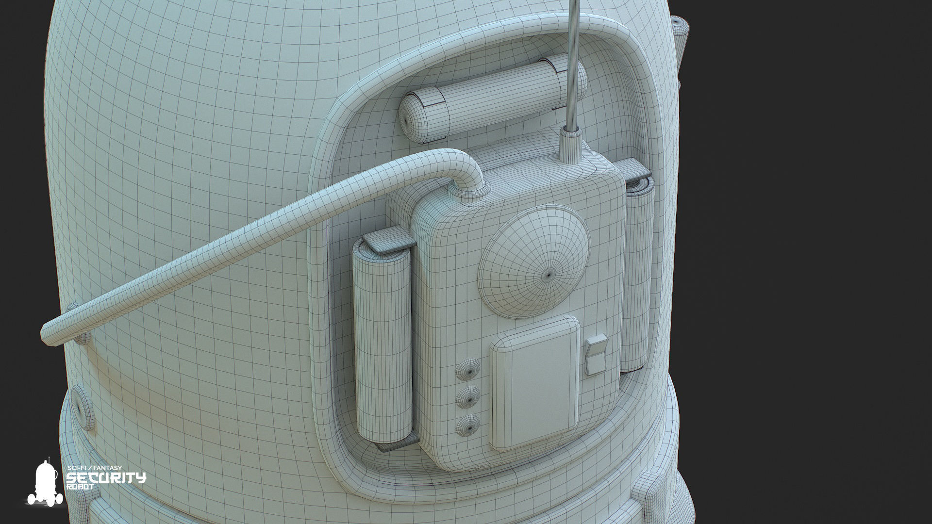 Sci-Fi Fantasy Security Robot 3D model | CGTrader