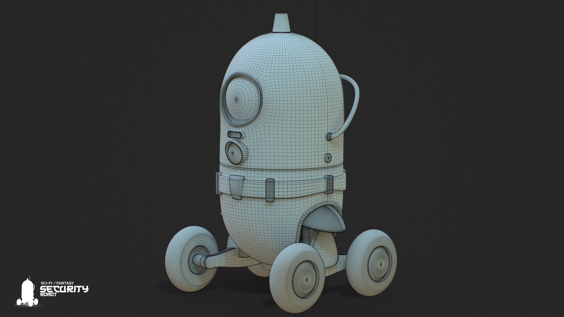 Sci-Fi Fantasy Security Robot 3D model | CGTrader