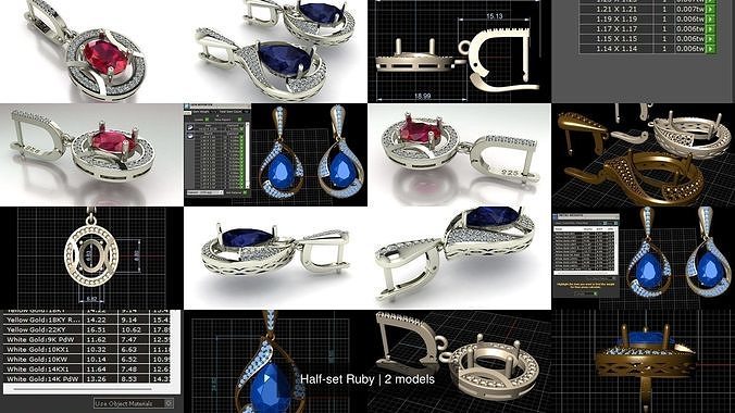 Half-set Ruby 3D Model Collection | CGTrader