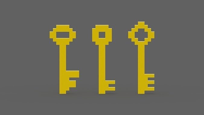 3D model Voxel Gold Keys VR / AR / low-poly | CGTrader