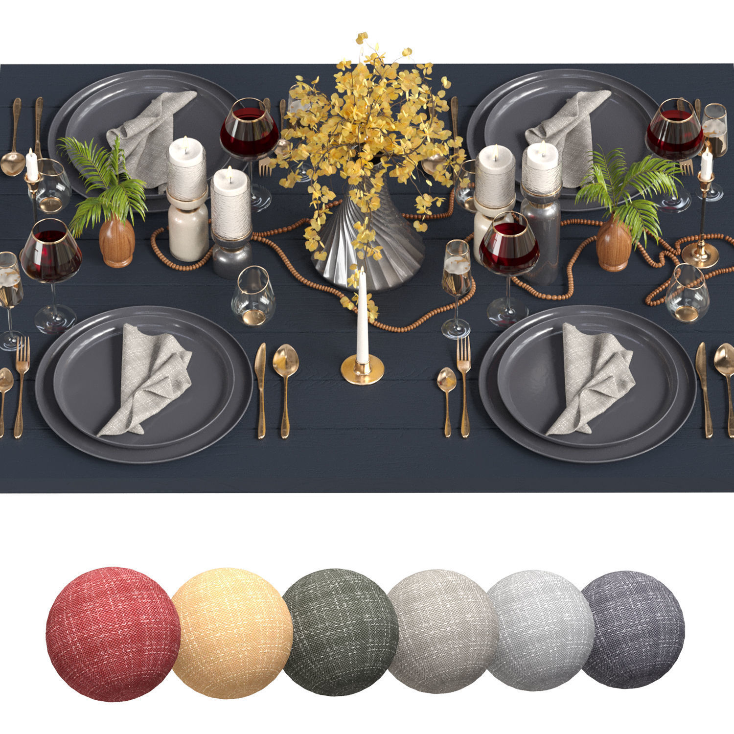 Tableware set Nim 14 3D model | CGTrader