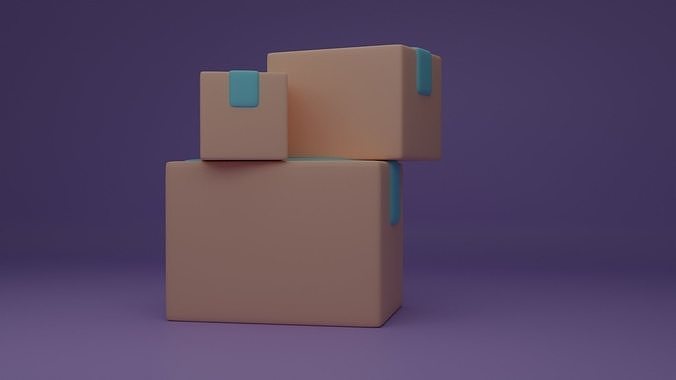 Stylized Cardboard Box free VR / AR / low-poly 3D model | CGTrader