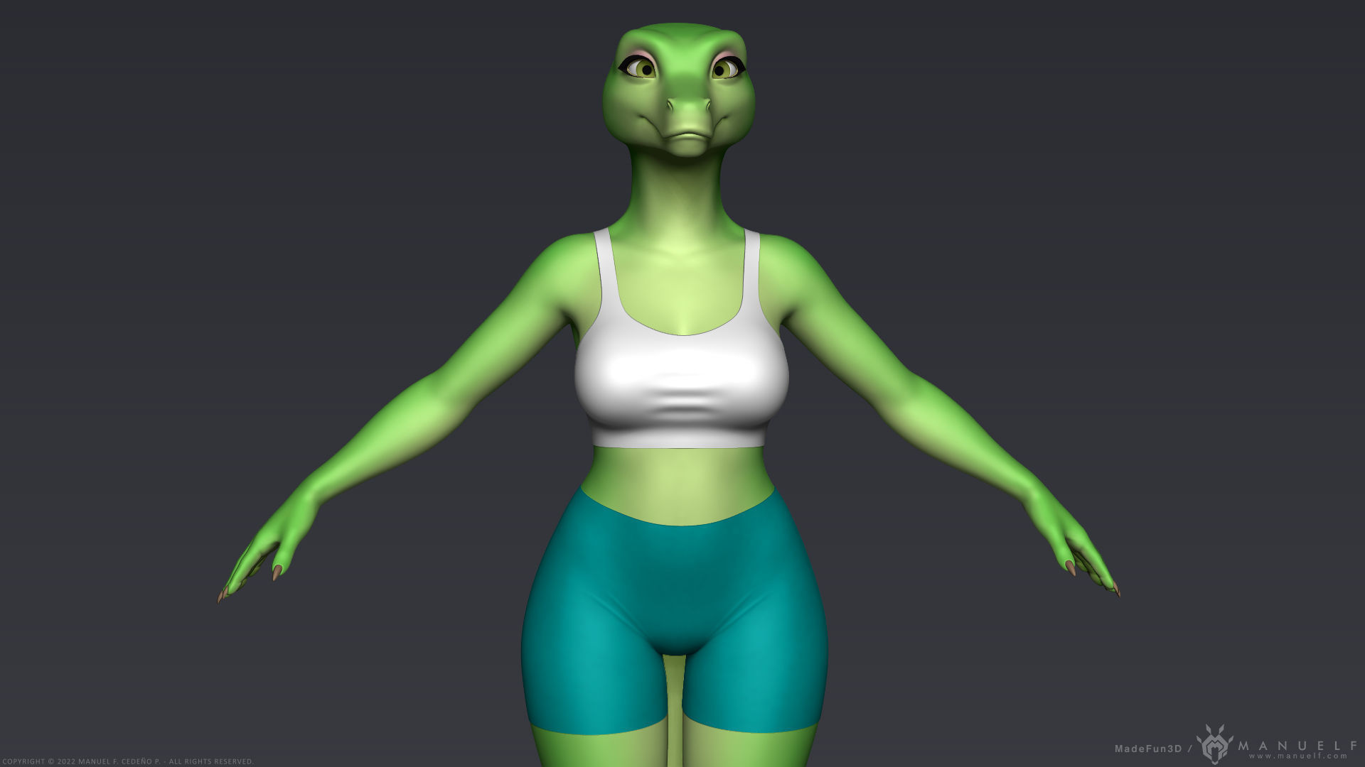 Furry Scalie Lizard Girl 3d Model Cgtrader