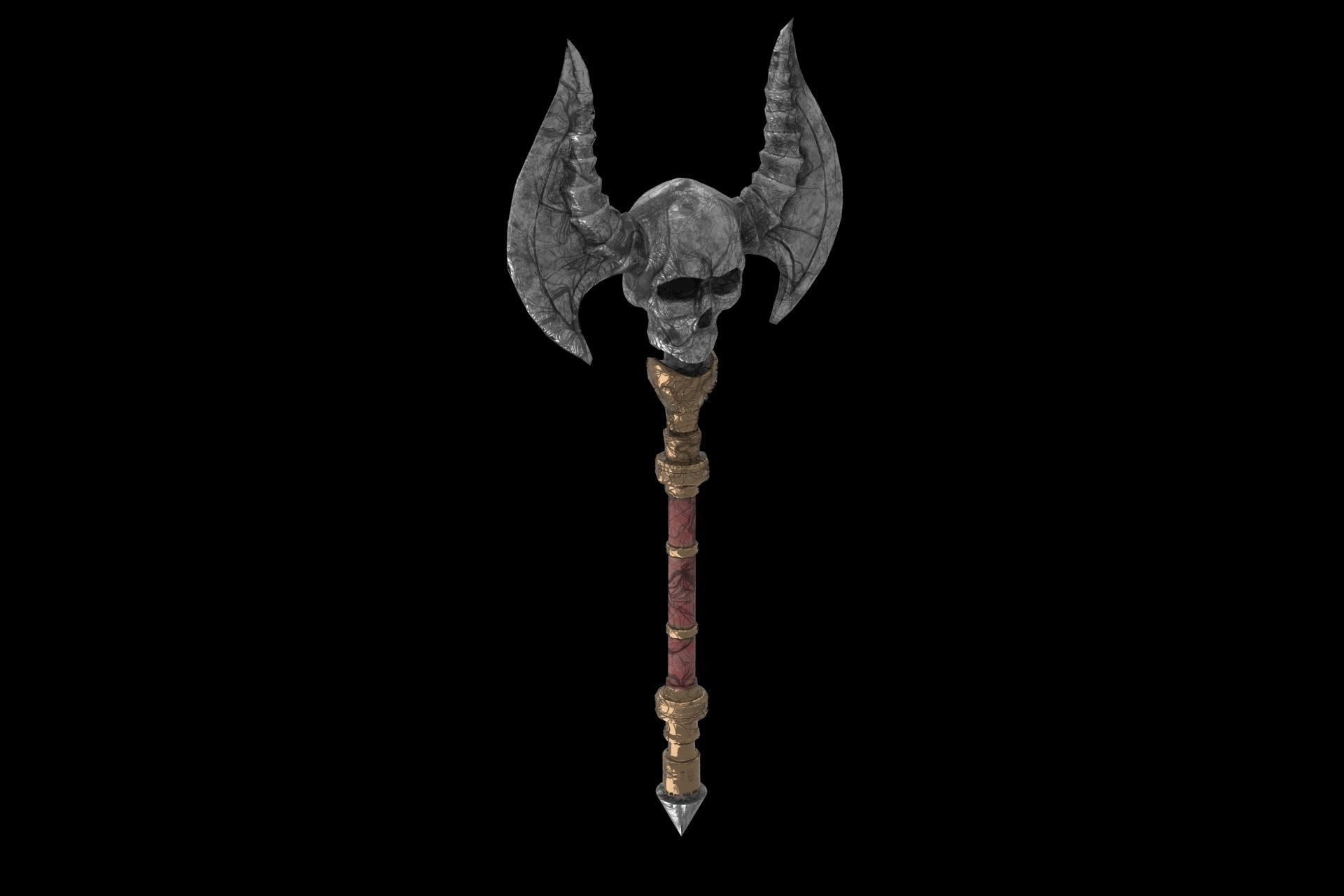 3D model Skull Axe low poly VR / AR / low-poly | CGTrader