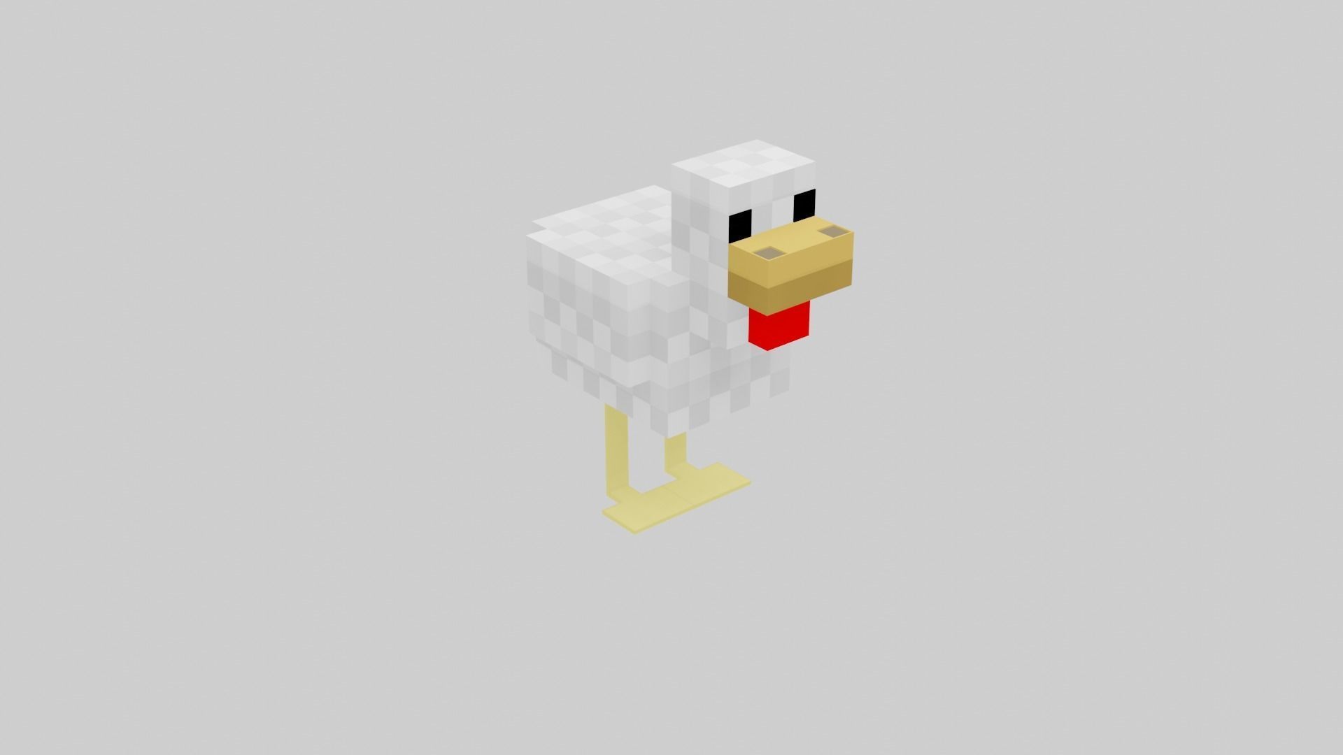 3D model Minecraft chicken VR / AR / low-poly | CGTrader