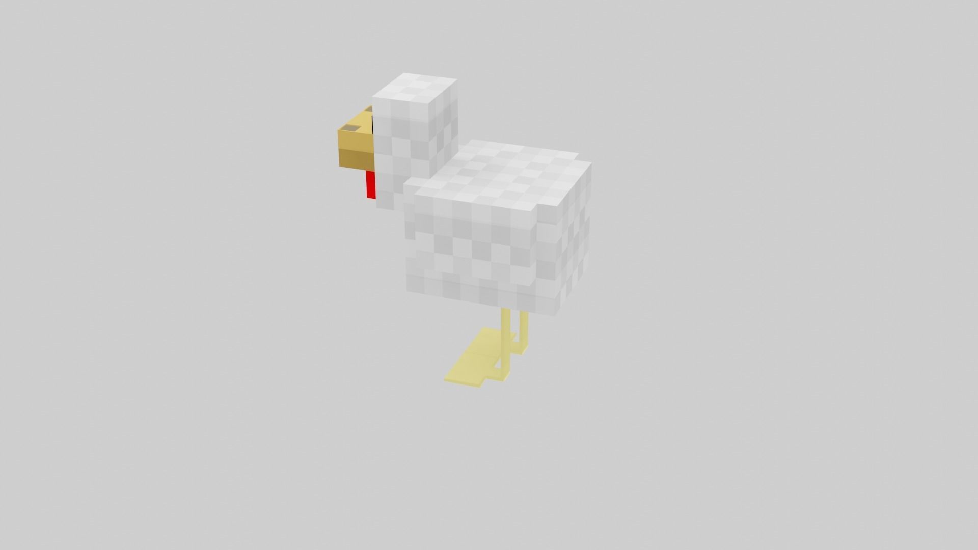 3D model Minecraft chicken VR / AR / low-poly | CGTrader