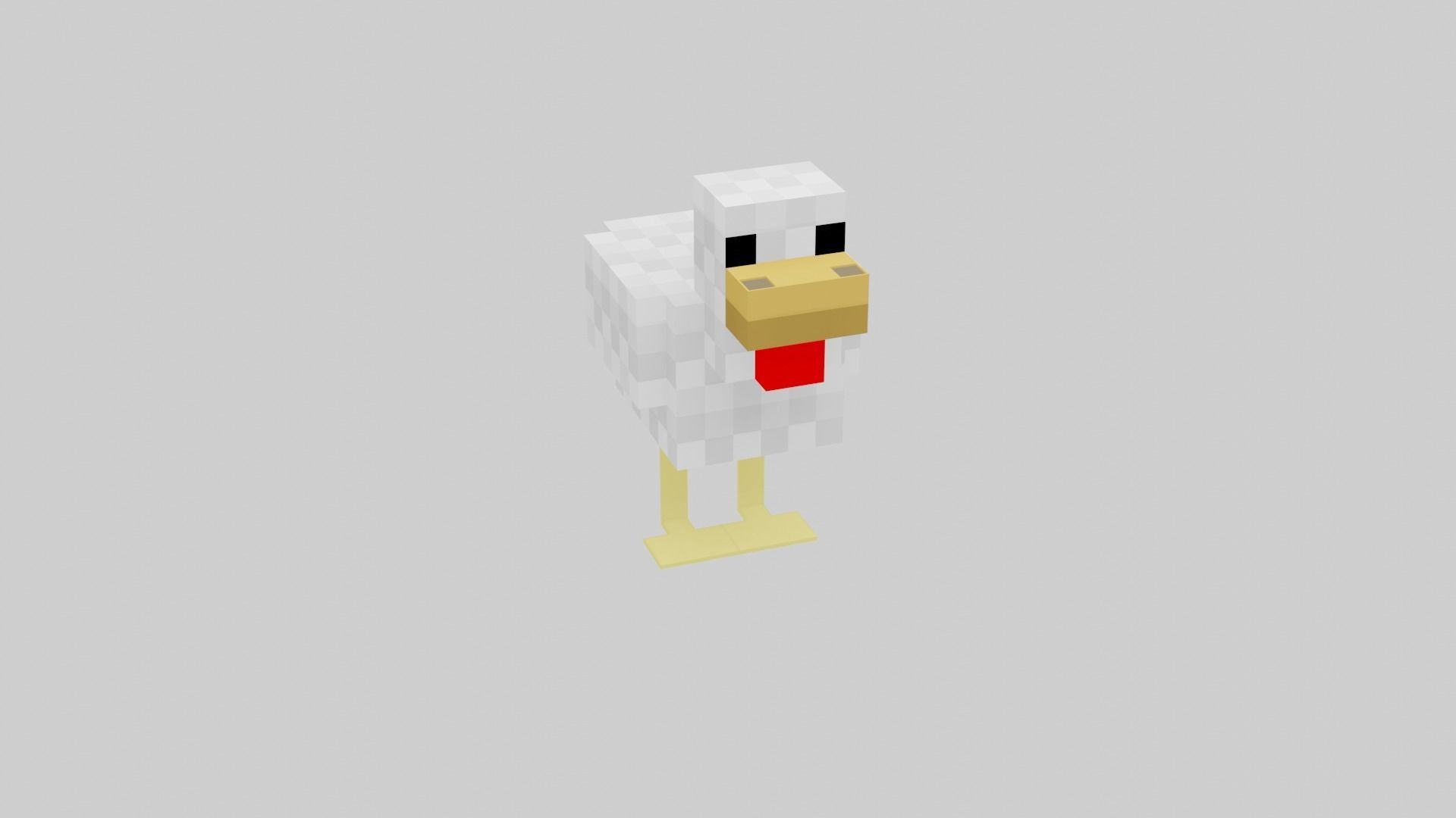 3D model Minecraft chicken VR / AR / low-poly | CGTrader