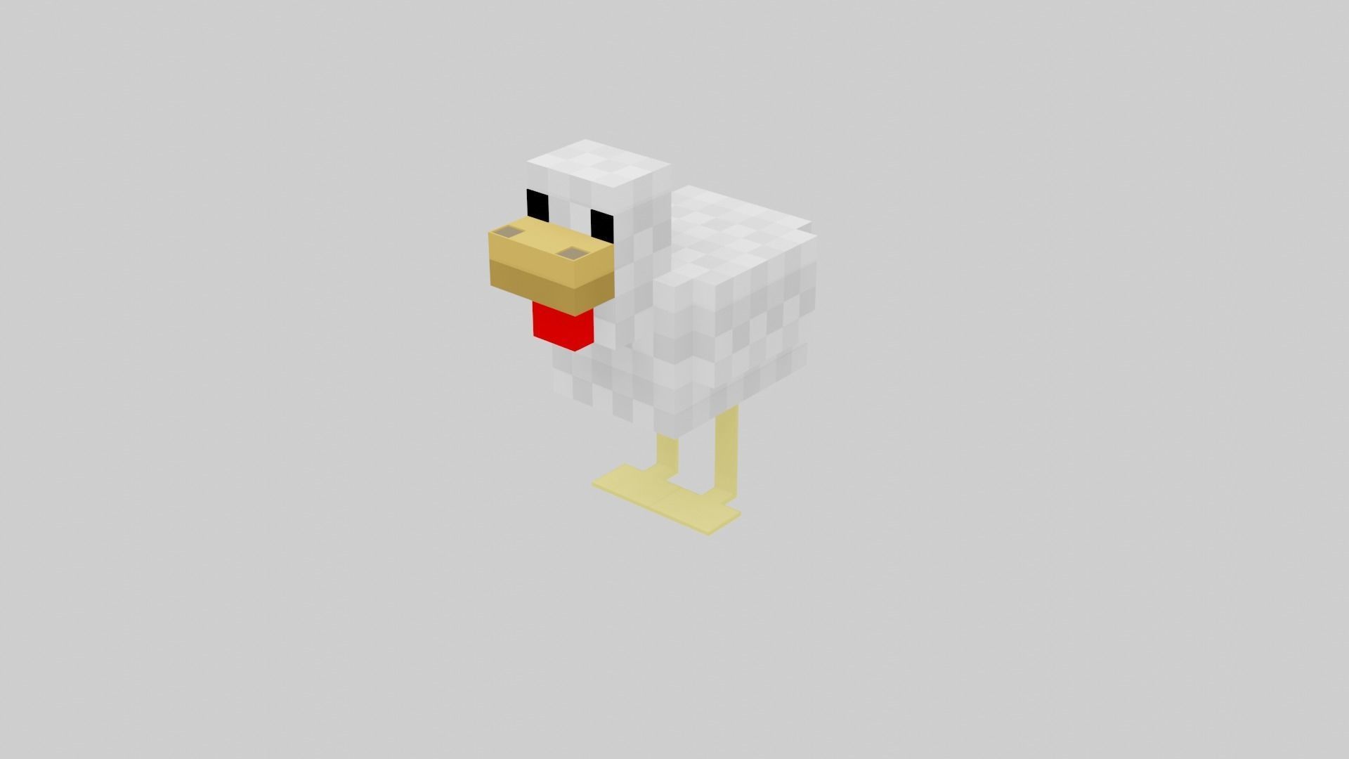 3D model Minecraft chicken VR / AR / low-poly | CGTrader
