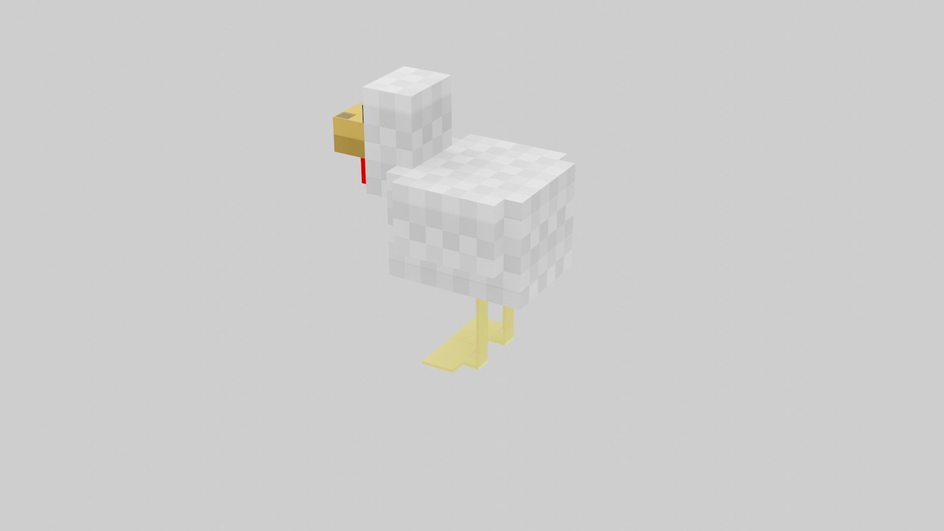 3D model Minecraft chicken VR / AR / low-poly | CGTrader