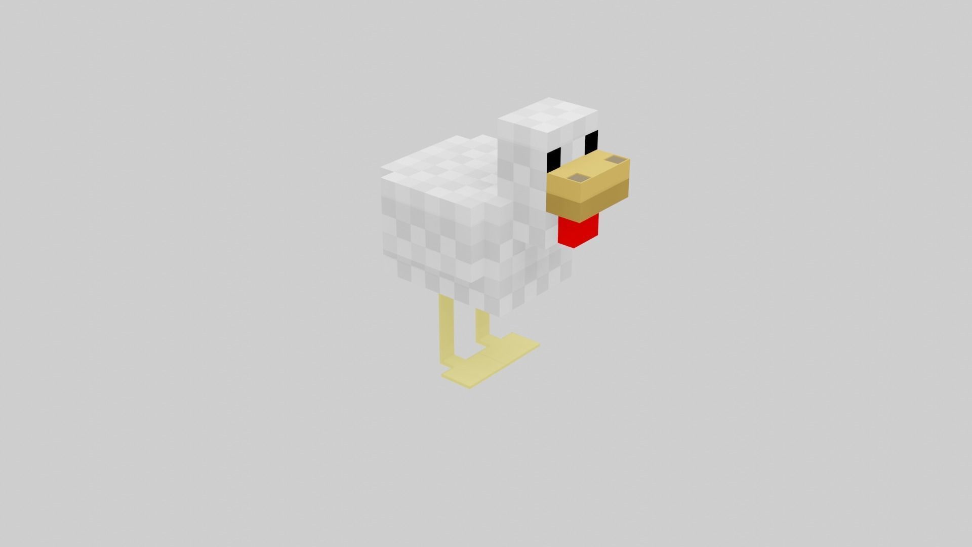 3D model Minecraft chicken VR / AR / low-poly | CGTrader