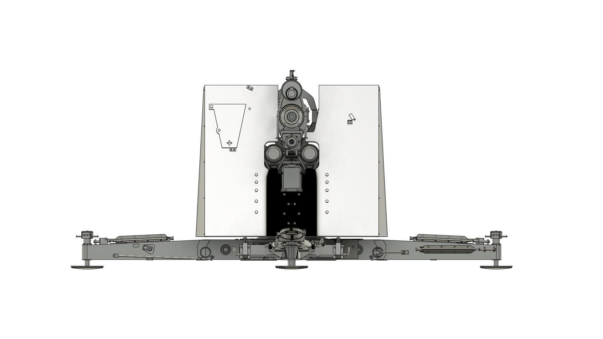 Flak 36 German anti-aircraft gun 3D print model BASIC MODEL 3D model 3D ...