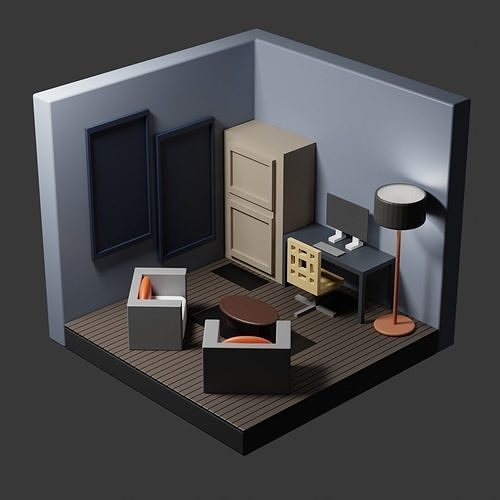 Simple Office 3D model | CGTrader
