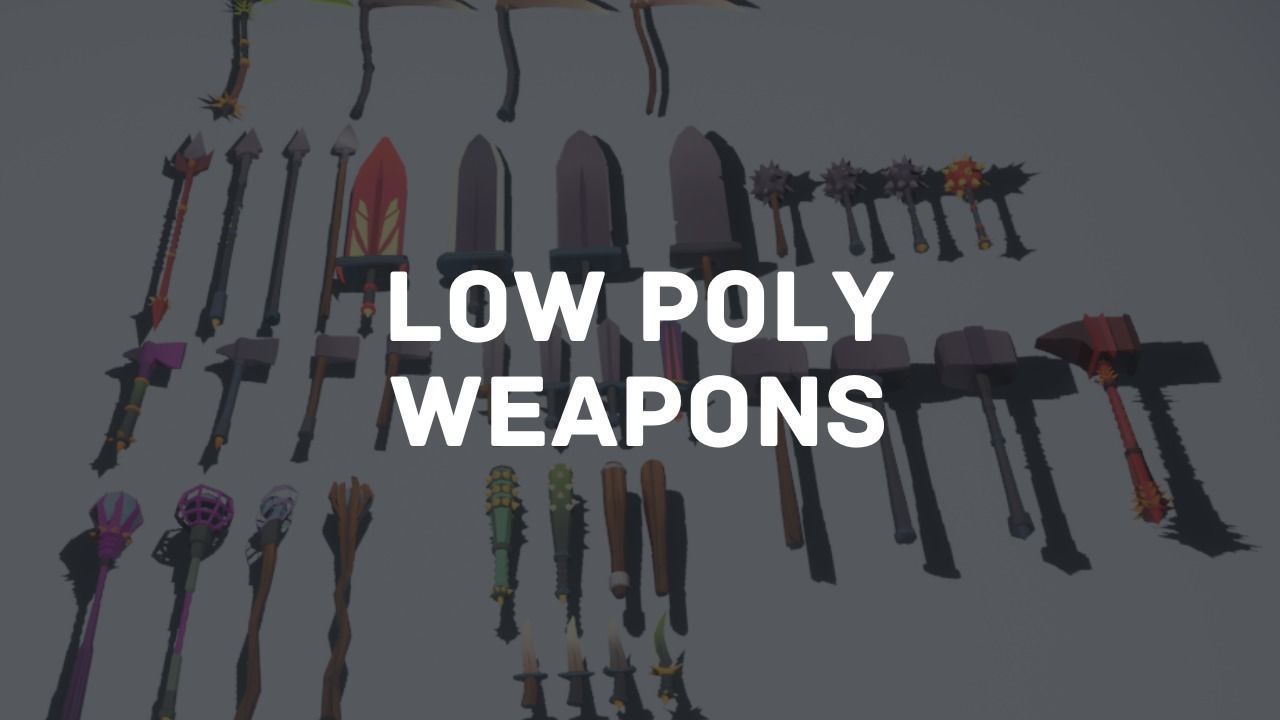 3D model Low Poly Melee Weapons VR / AR / low-poly | CGTrader