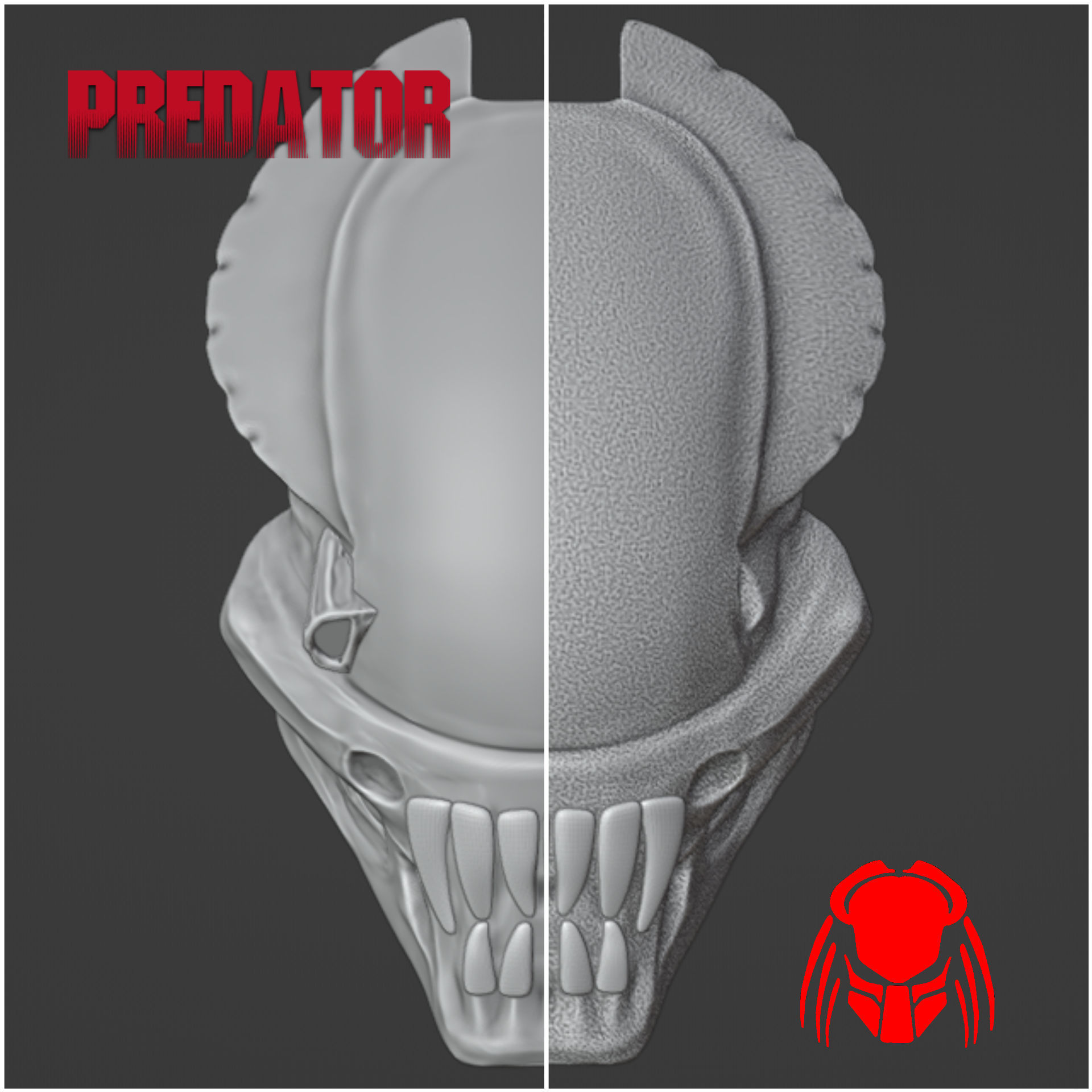 Predator Xenomorph mask 3D model 3D printable | CGTrader