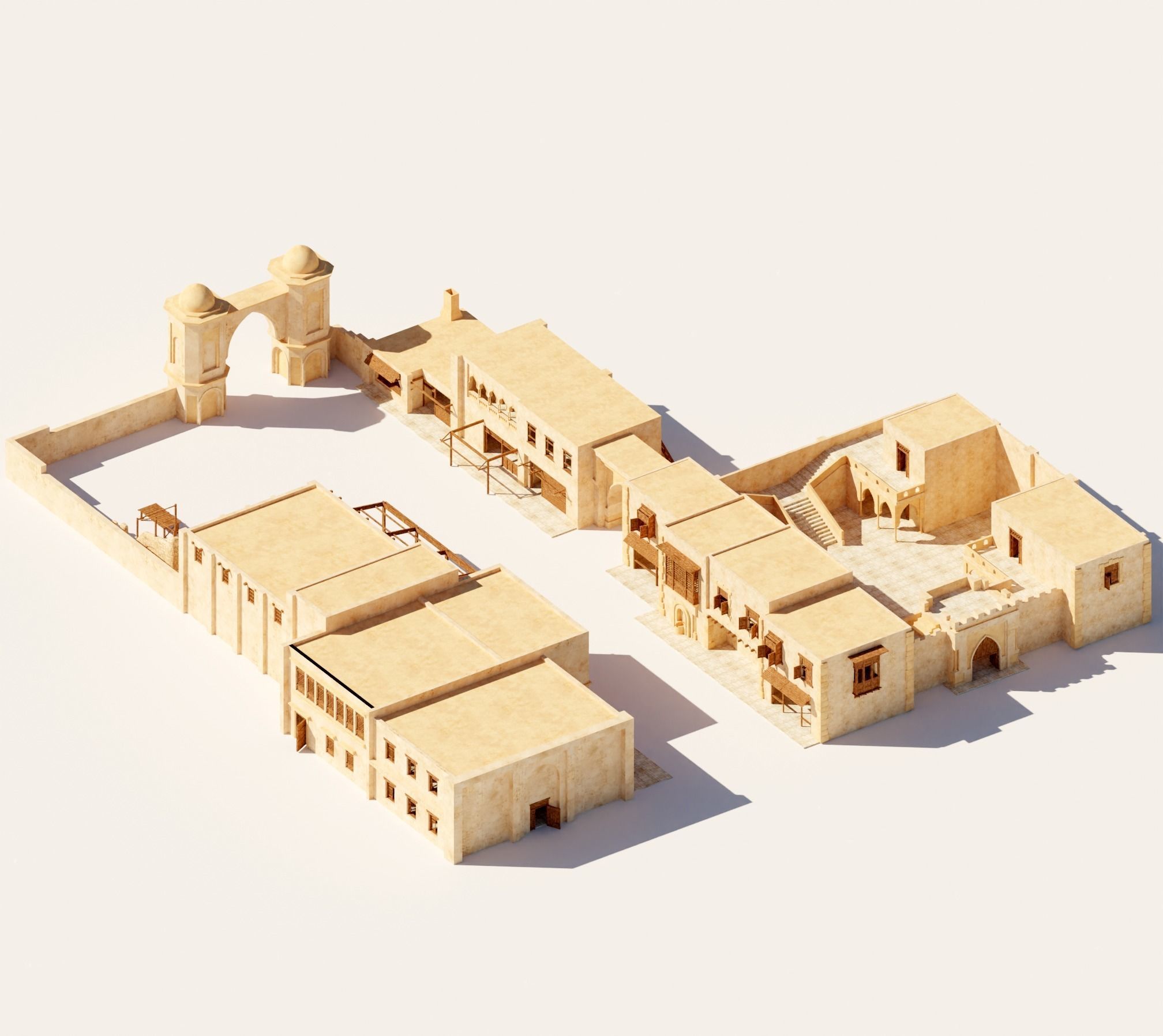 ancient desert building 3D model | CGTrader
