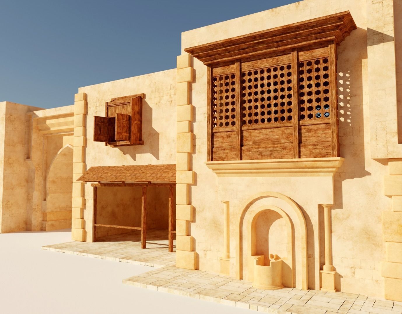 ancient desert building 3D model | CGTrader