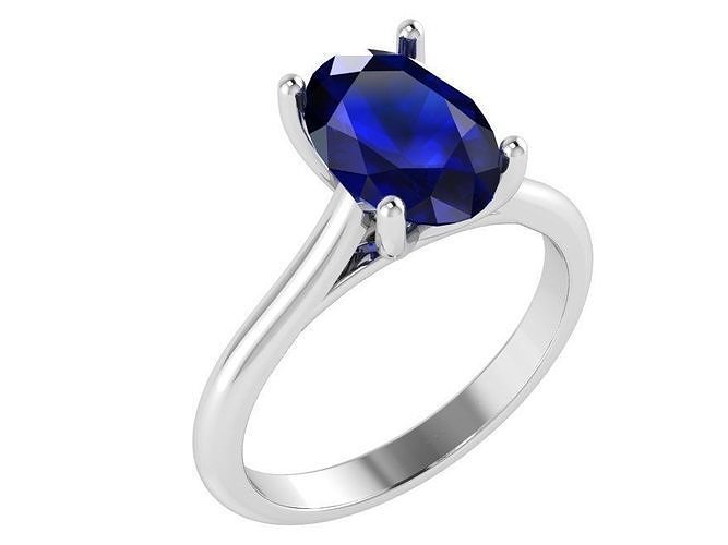 Royal blue stone ring 3057 3D print model 3D model 3D printable | CGTrader