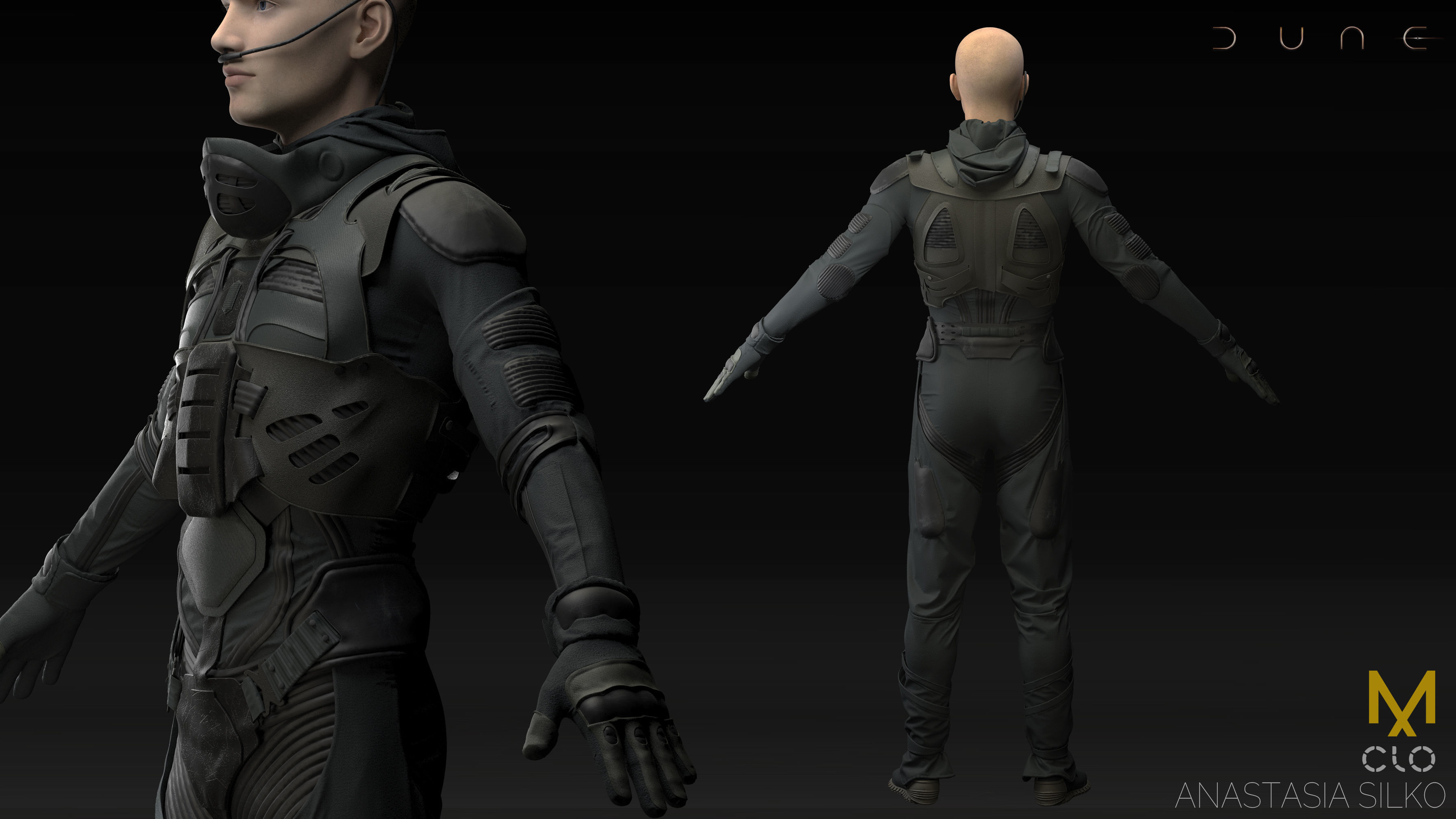 Fremen costume Dune 2021Clo3d Marvelous designer project and OBJ 3D ...