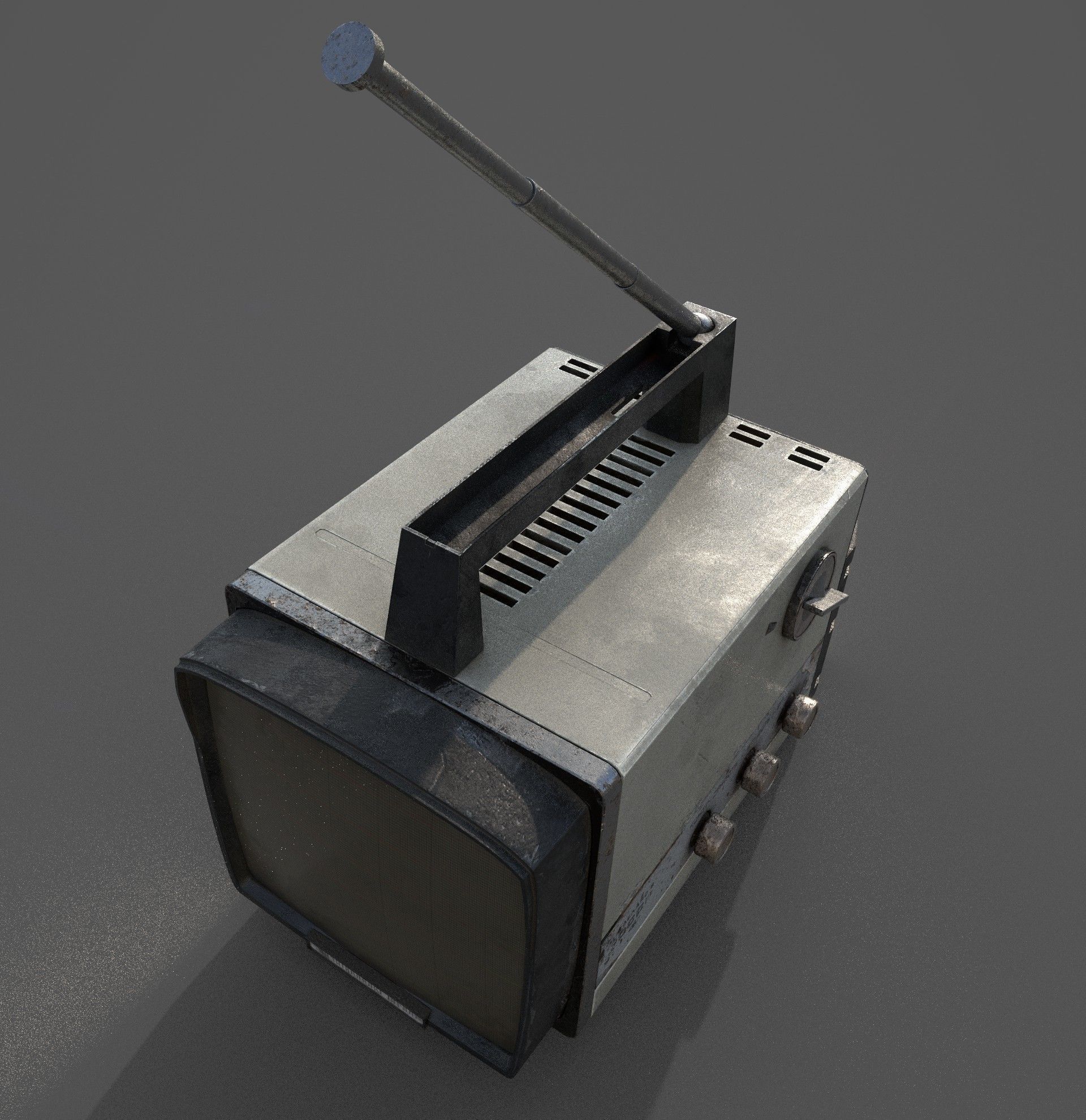 Vintage TV USSR Electronica VL100 free 3D model rigged | CGTrader