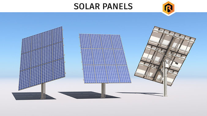 3D model Solar Panels VR / AR / low-poly | CGTrader