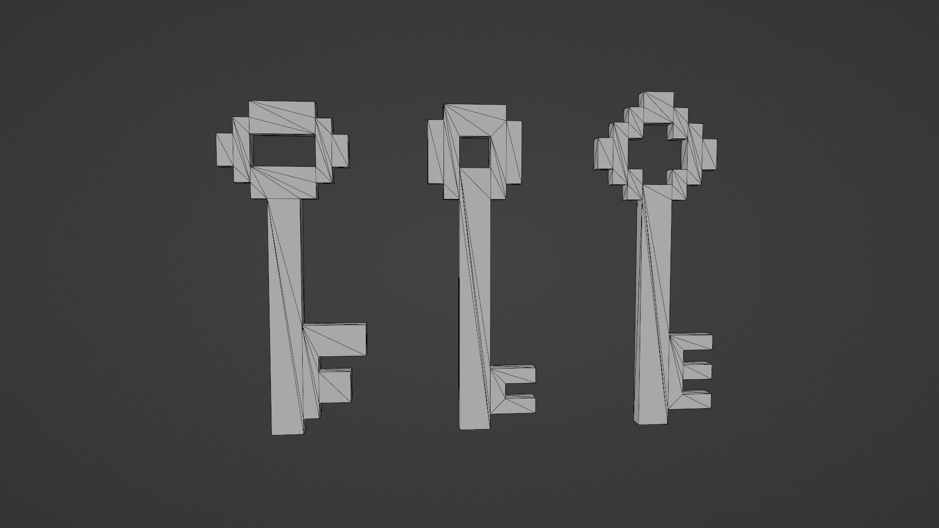 3D model Voxel White Keys VR / AR / low-poly | CGTrader
