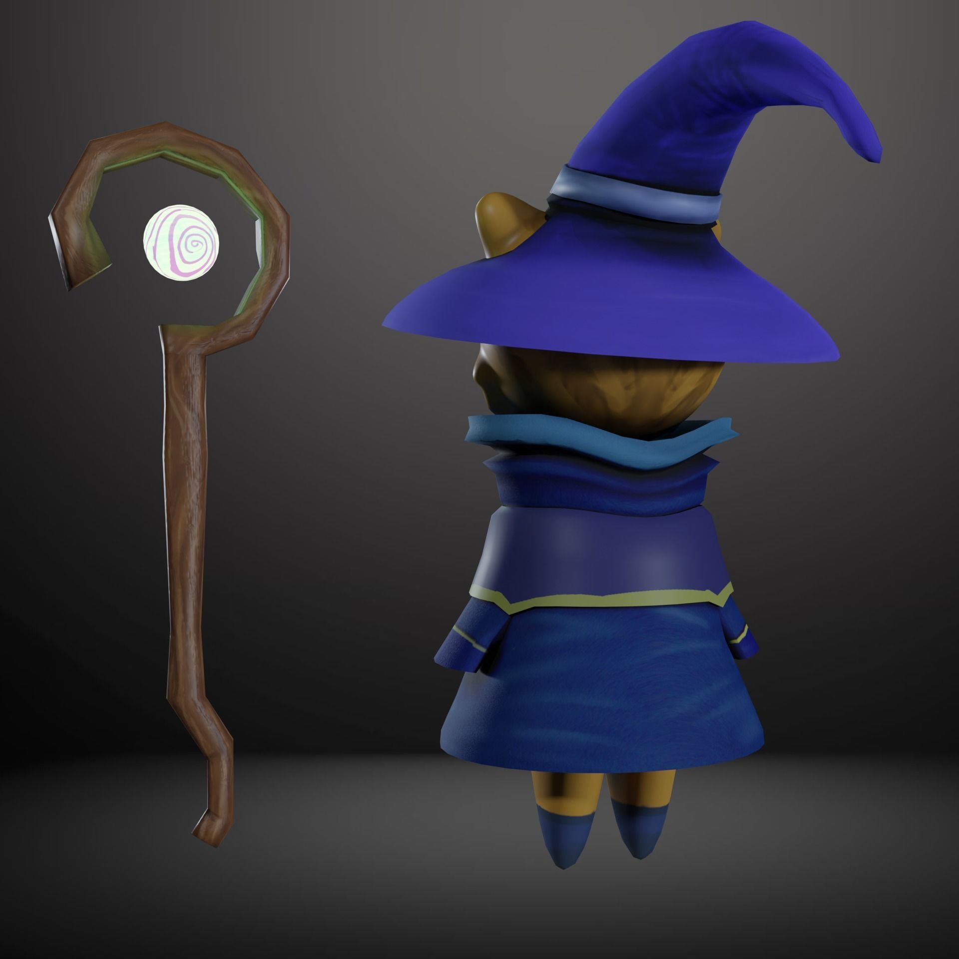 3D model Ginger Cat with a Wizard Outfit VR / AR / low-poly | CGTrader