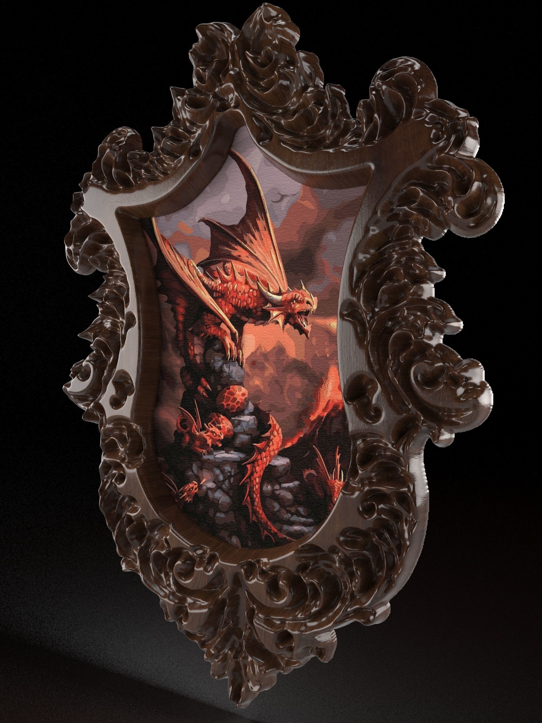Frame Dragon Art 3D model | CGTrader