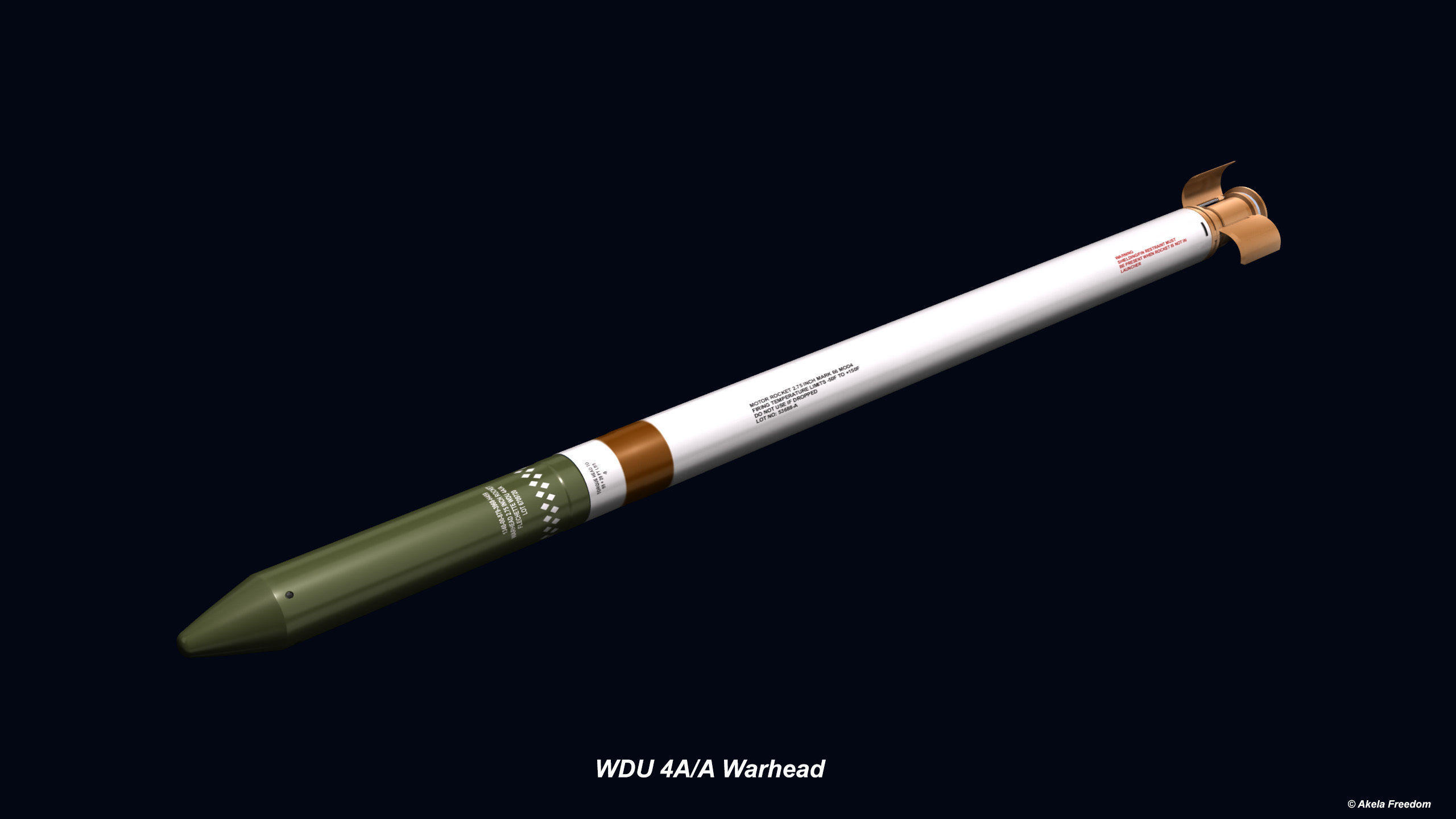 Hydra 70 Rocket v2 3D model animated | CGTrader