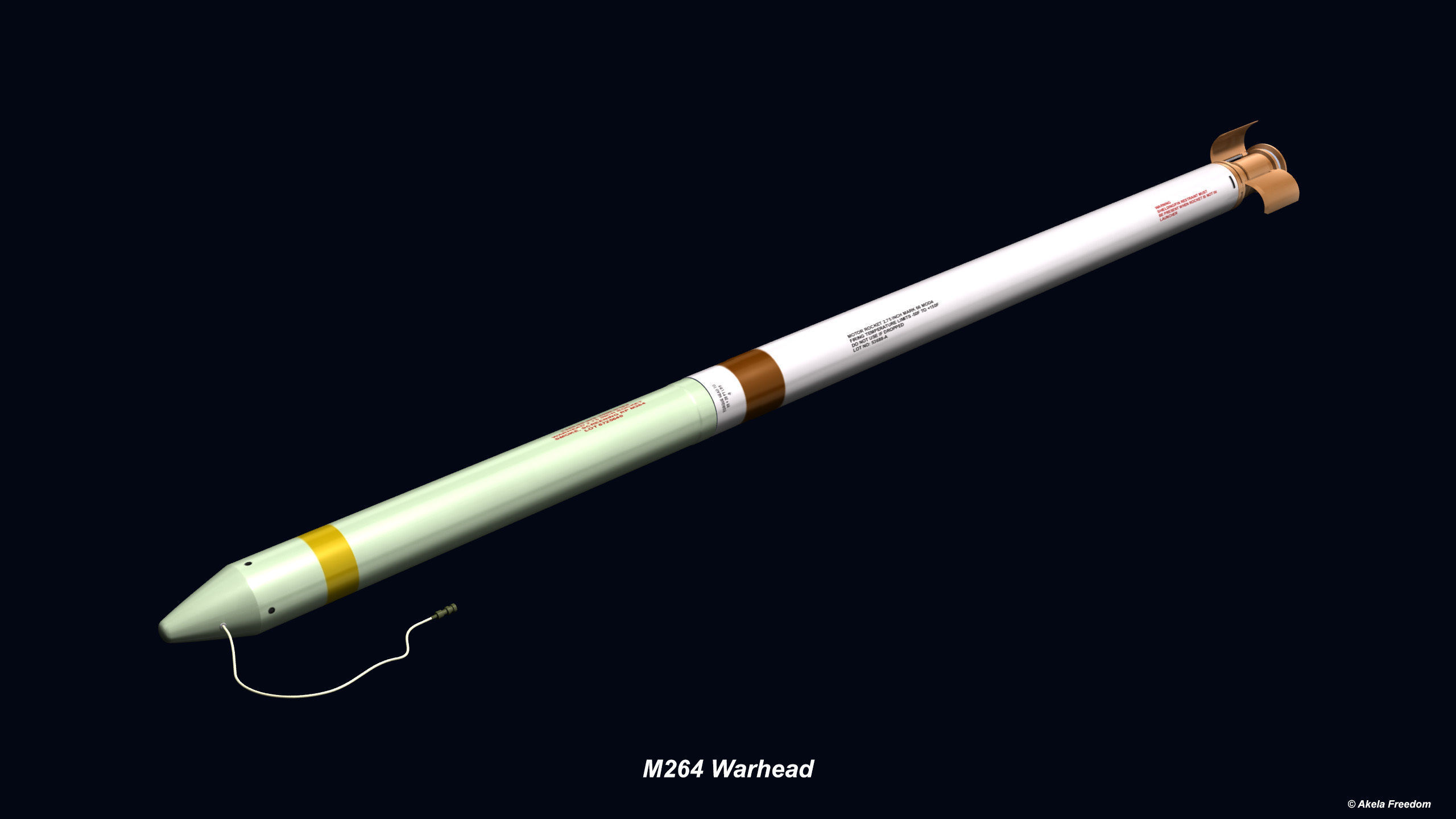 Hydra 70 Rocket v2 3D model animated | CGTrader