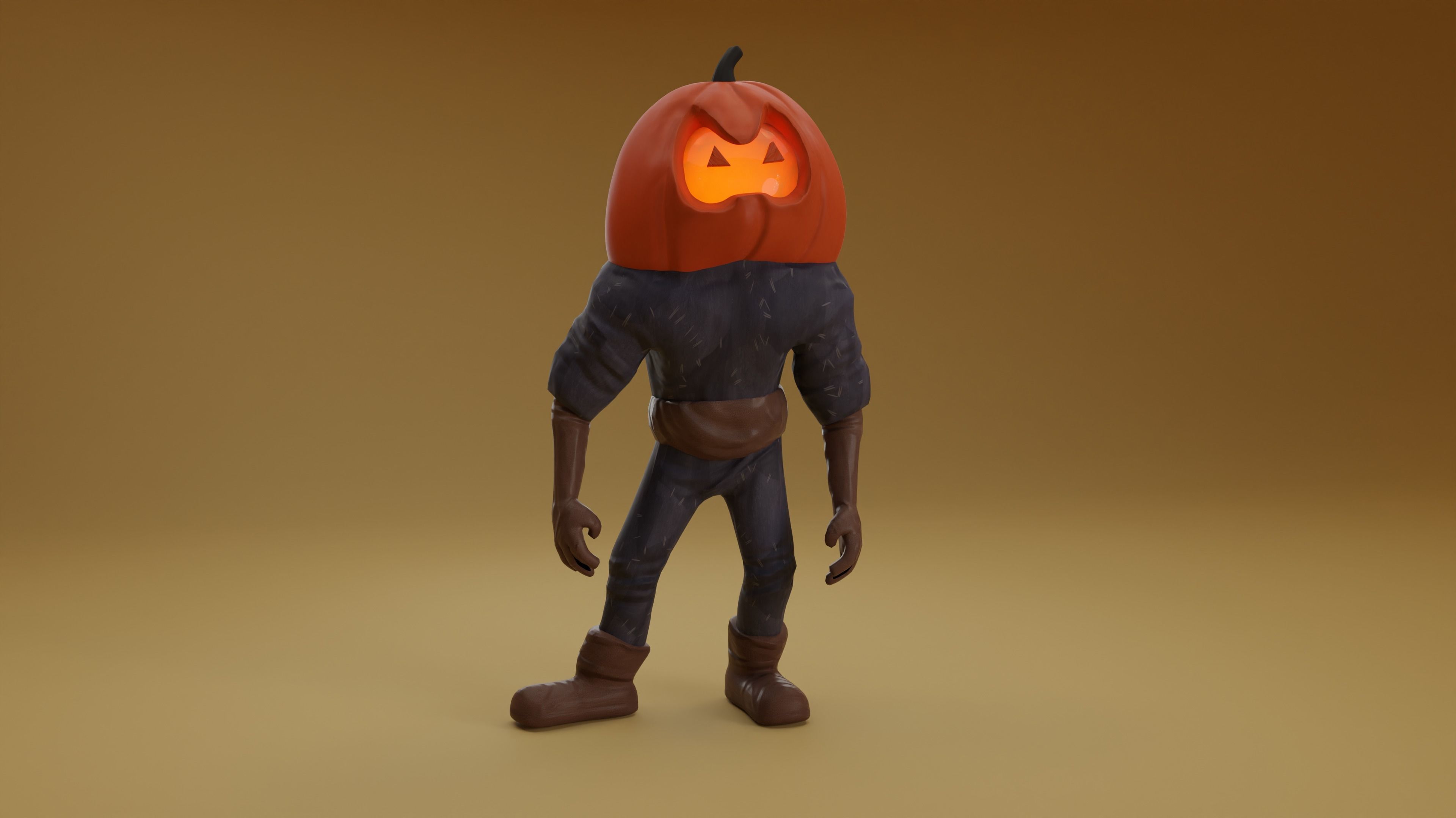 3D model Pumpkin Man halloween Model VR / AR / low-poly | CGTrader