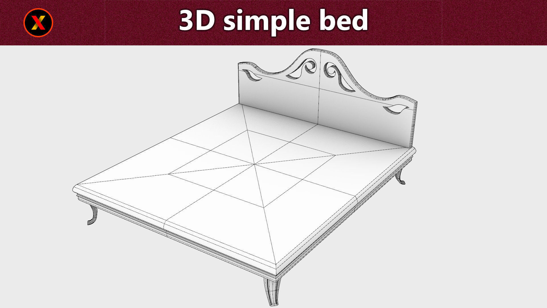 simple 3d bed free 3D model | CGTrader