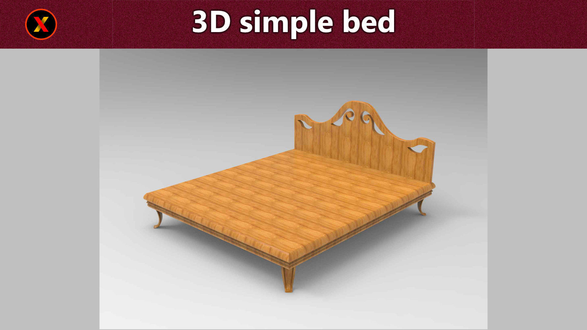 simple 3d bed free 3D model | CGTrader